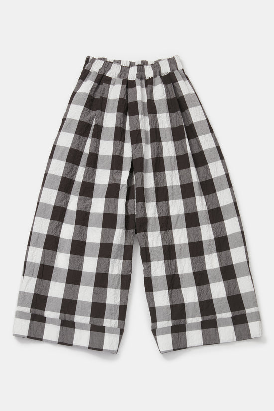 toogood - THE BAKER TROUSER TABLECLOTH GINGHAM - COFFEE – PHAETON